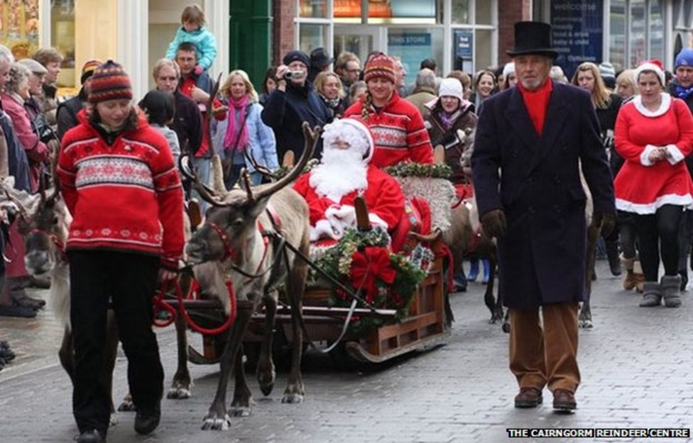 Santa's crew: Should reindeer be used in Christmas displays? - BBC News