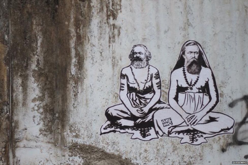 India's 'Banksy' behind provocative graffiti - BBC News