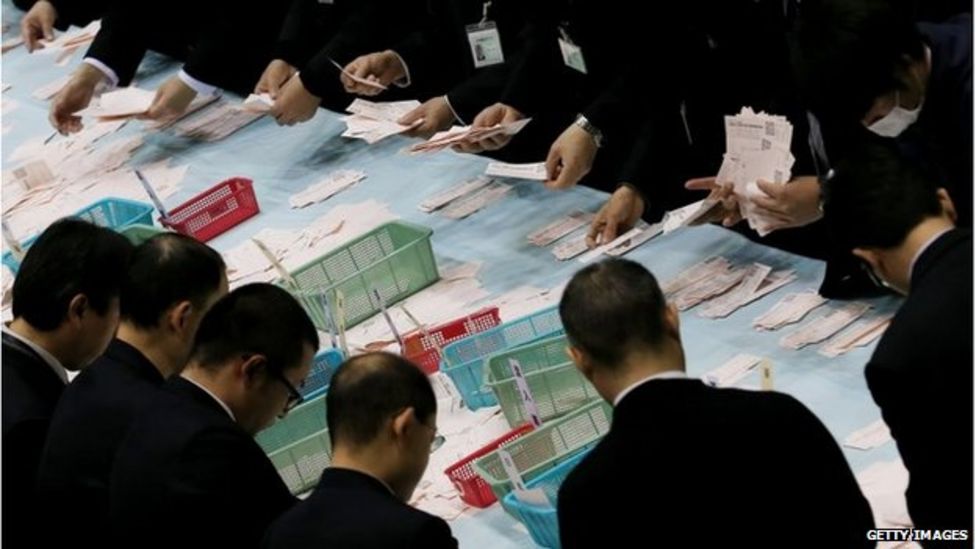 Japan election: Comfortable win for the ruling coalition - BBC News