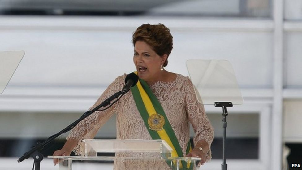 Brazil's Dilma Rousseff sworn in for a second term - BBC News