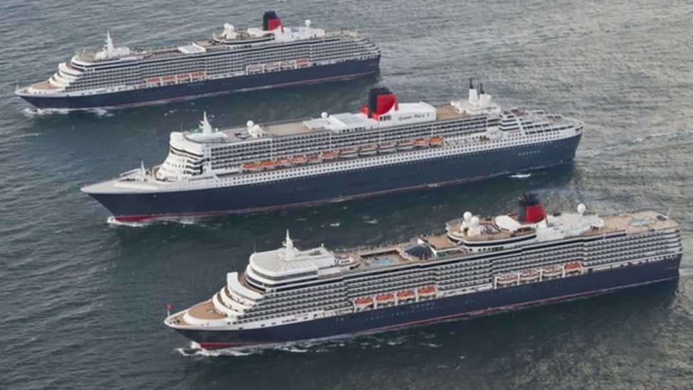 Cunard liners mark 175th anniversary in Liverpool - BBC News