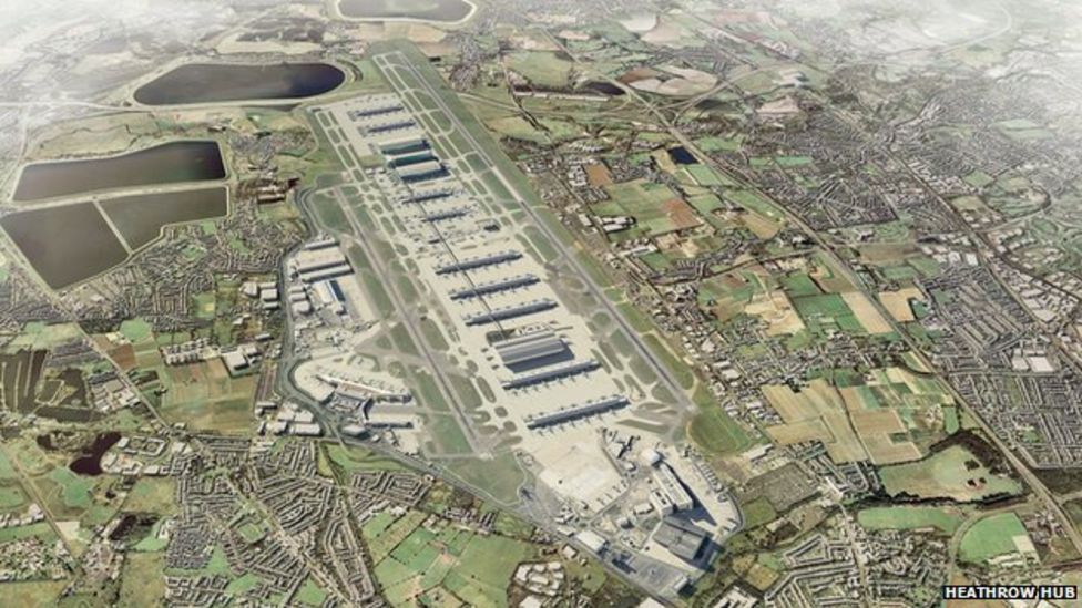 Heathrow Hub runway expansion plans on display - BBC News