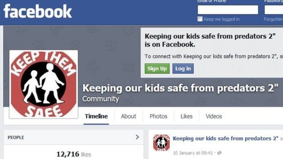 Harassment charge over Facebook paedophile monitoring page - BBC News