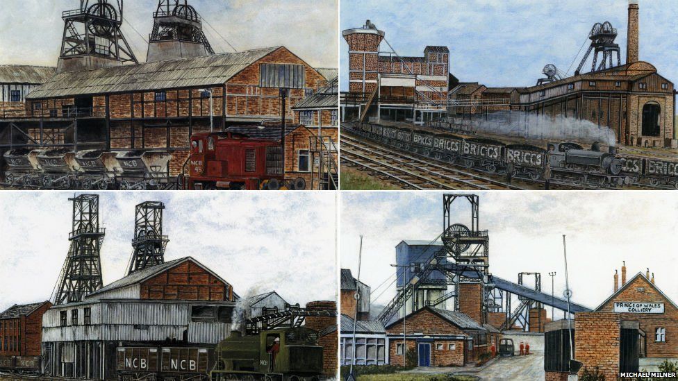 Artist Michael Milner's Yorkshire mining memories - BBC News