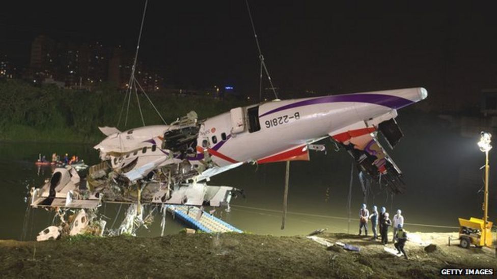 Taiwan TransAsia plane crashes into river - BBC News