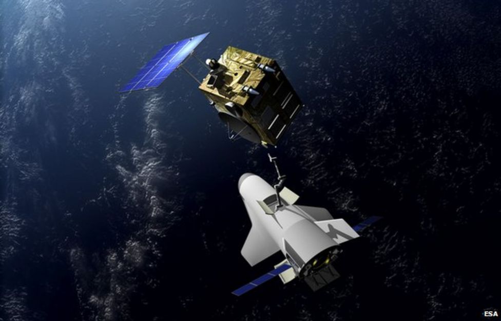 Europe's mini-space shuttle returns - BBC News