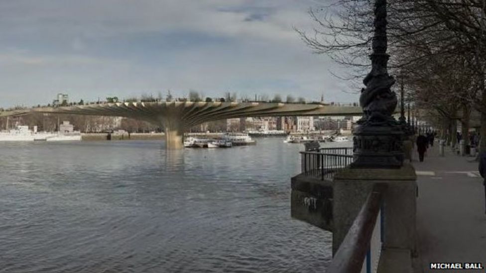 London Garden Bridge: Design of Thames crossing unveiled - BBC News