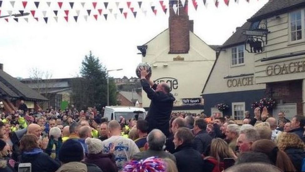 Shrovetide Football in Ashbourne through the ages - BBC News