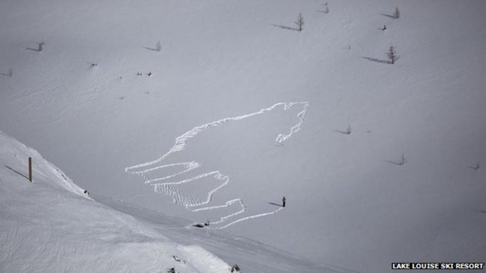 Simon Beck: Creating art with a compass and snowshoes - BBC News