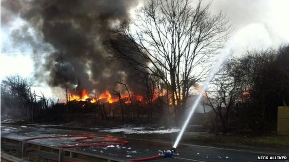 Fairglen interchange fire disrupts Liverpool Street line and A1245 ...