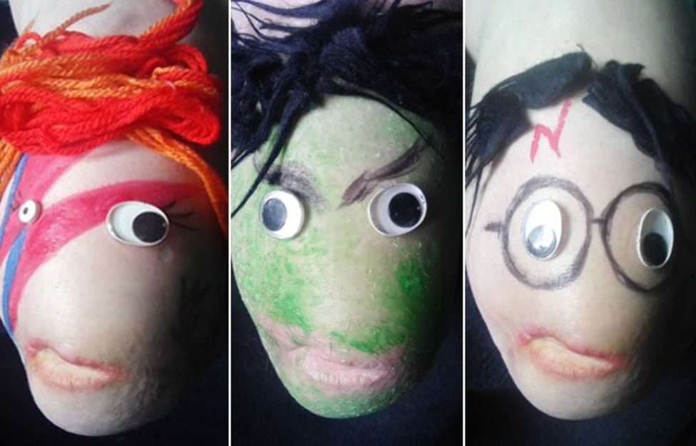 The amputee who impersonates celebrities with her stump - BBC News