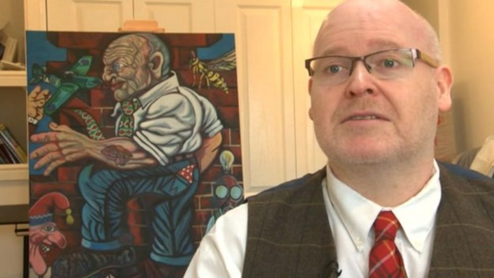 Qatar exhibition display for artist Jason Wilsher-Mills - BBC News