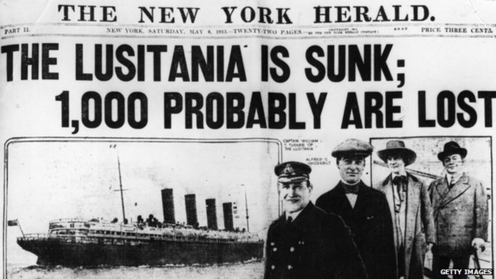 WW1 sinking of Lusitania recalled - BBC News