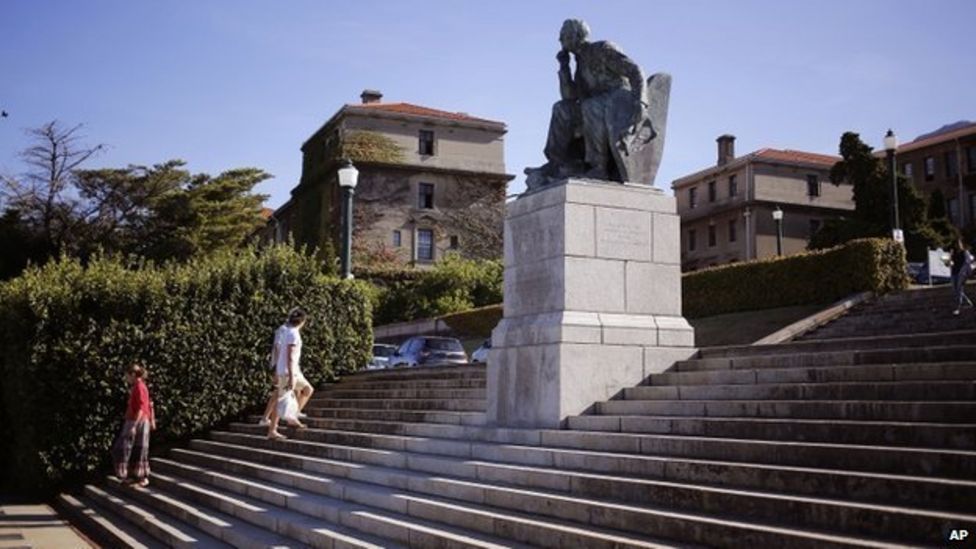 South Africa university boards up statue of Cecil Rhodes - BBC News