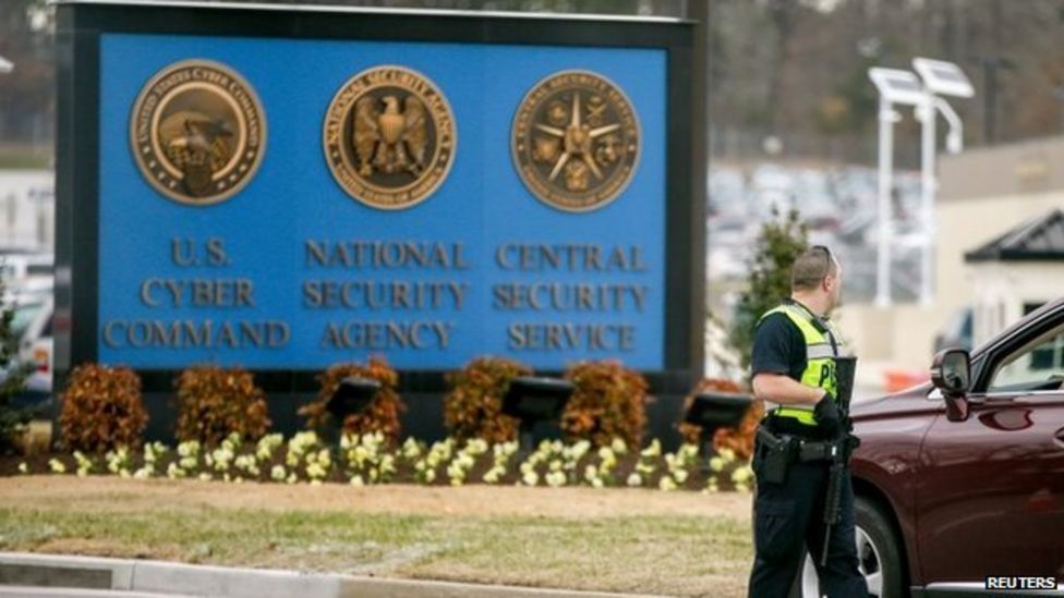 NSA shooting: One dead after car rams security gate - BBC News