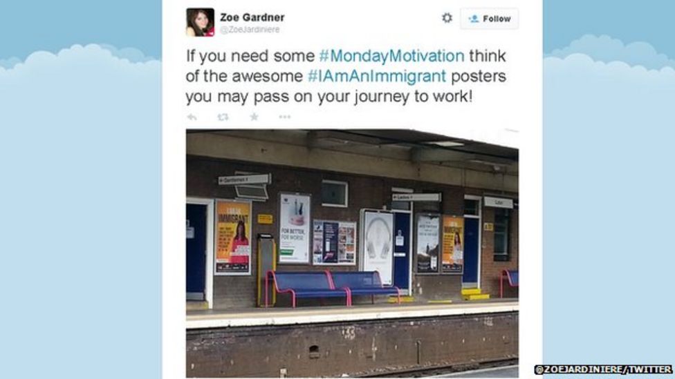 Pro-immigration poster campaign launches across the UK - BBC News