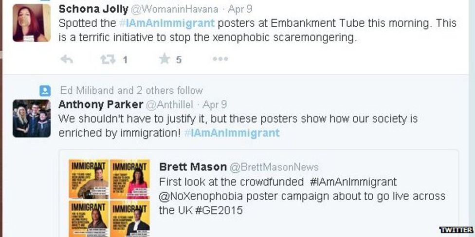 Pro-immigration poster campaign launches across the UK - BBC News