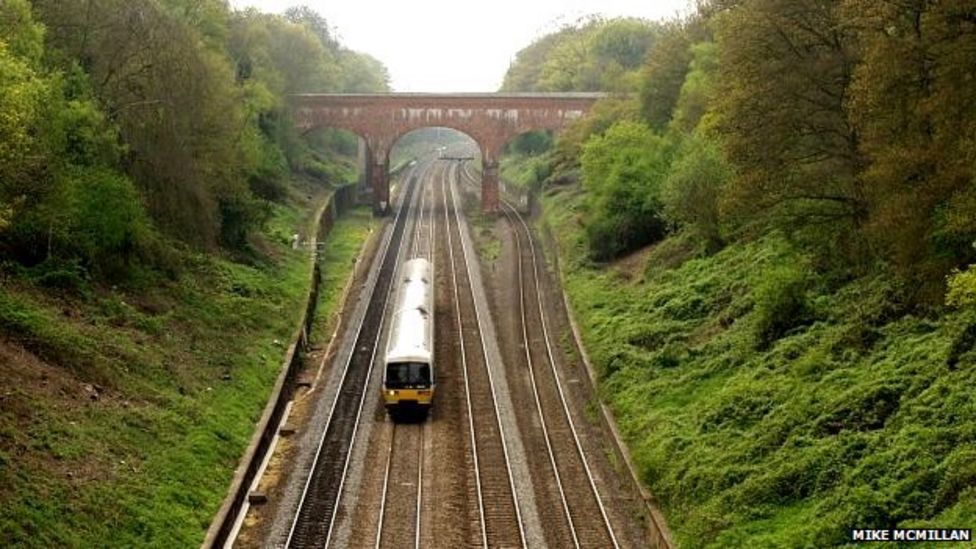 Network Rail in tree-cutting row at Sonning Cutting - BBC News