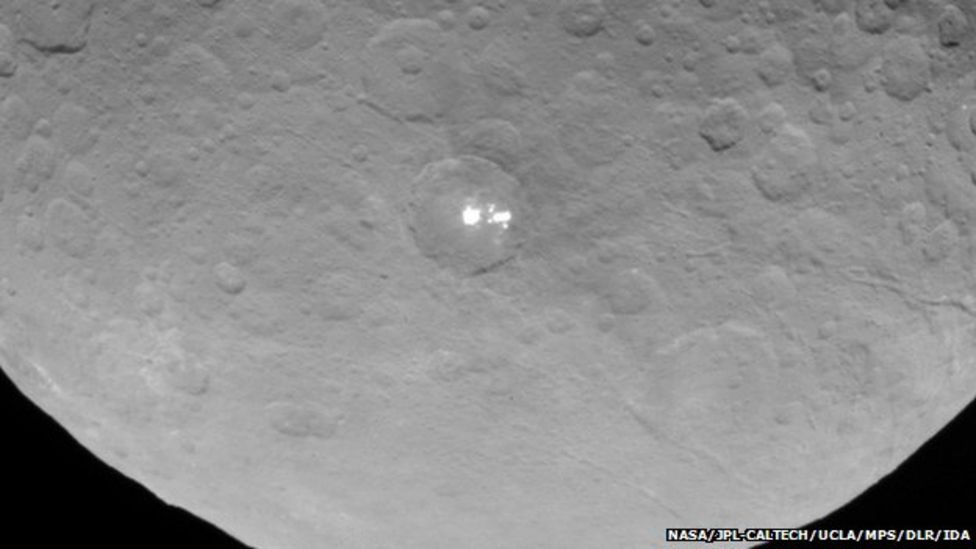 Best view yet of Ceres' spots - BBC News