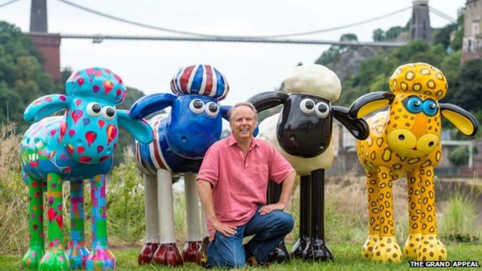 Shaun the Sheep sculptures unveiled ahead of Bristol trail - BBC News