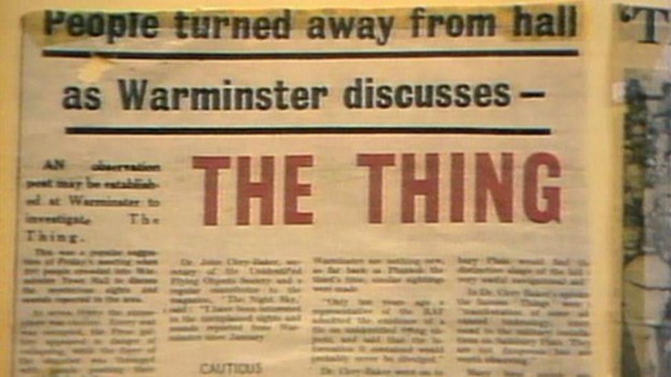 'Warminster Thing' marked in 50th anniversary UFO mural - BBC News