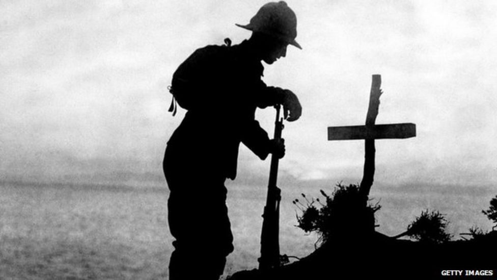 Blandford Camp service remembers Gallipoli 100 years on - BBC News