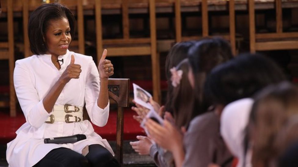 Education key, Michelle Obama tells London schoolgirls - BBC News