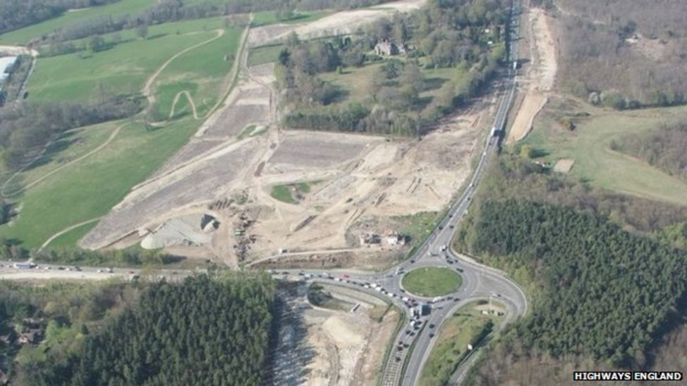 Road closures start between Pembury and Tonbridge as A21 widened - BBC News
