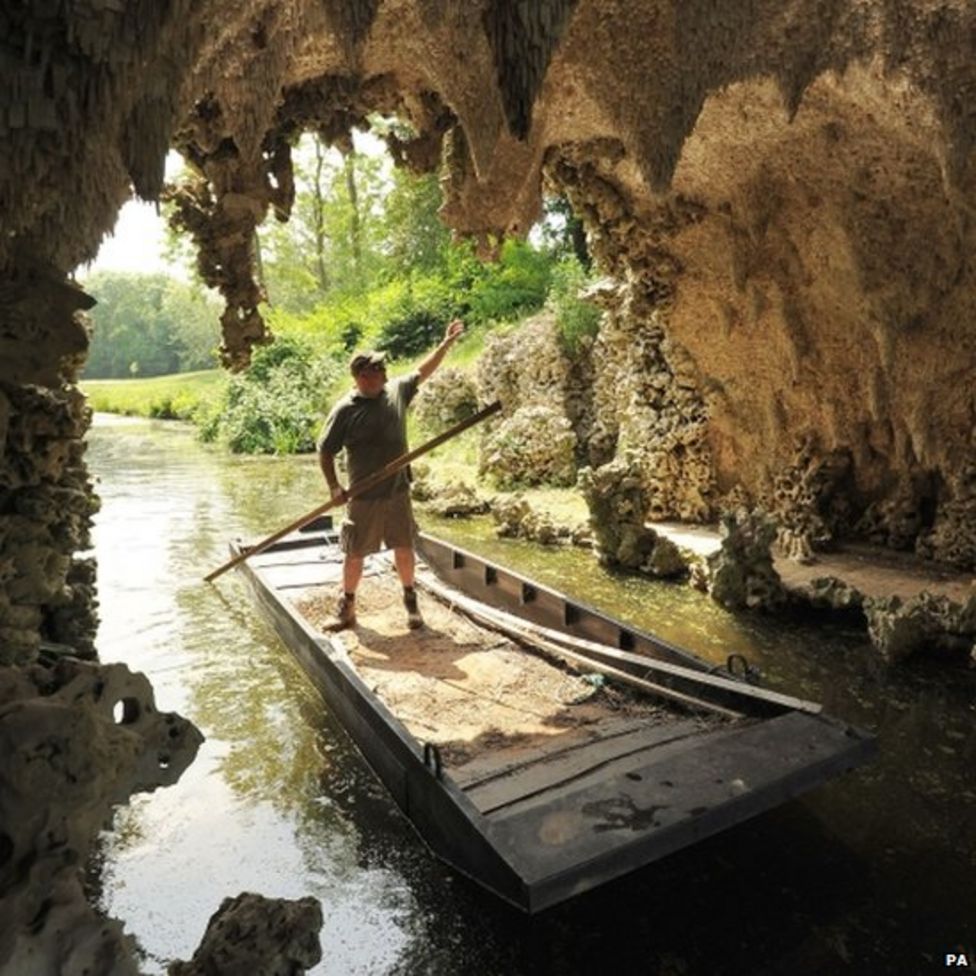 In pictures: Restored Painshill Park crystal grotto unveiled - BBC News
