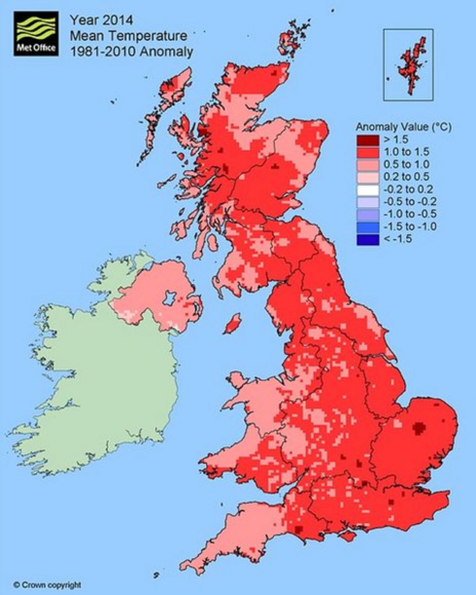 2014 confirmed as UK's warmest year - BBC News