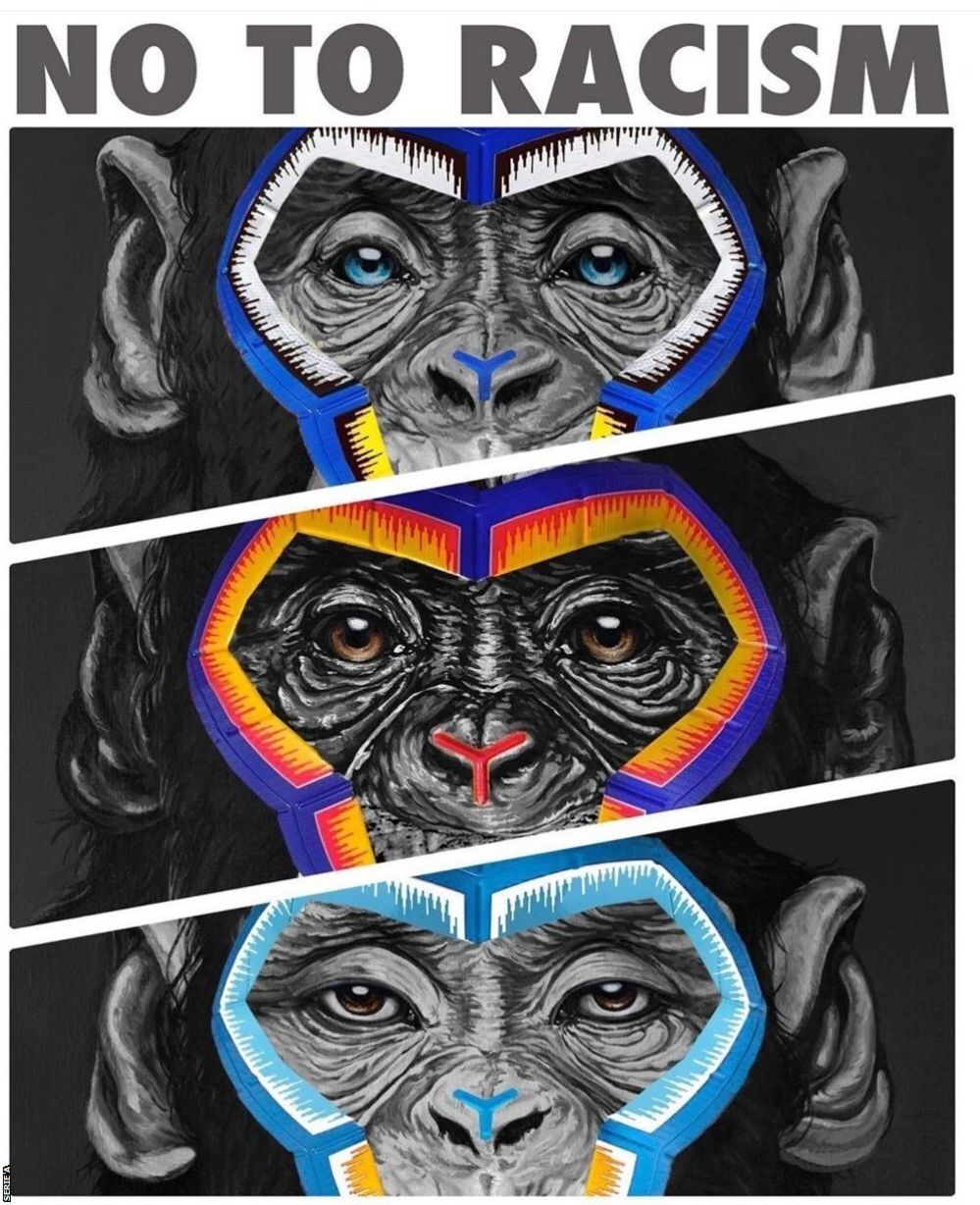 Serie A uses monkeys in anti-racism posters - BBC Sport