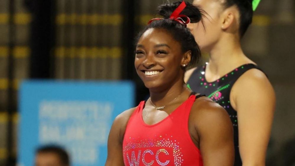 Simone Biles: USA team gold at the Paris Olympics - BBC Newsround