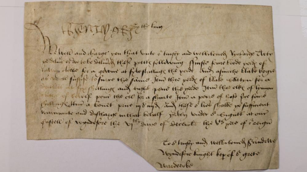 Henry VIII document dating back 500 years auctioned in Jersey - BBC News