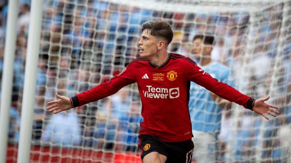Man City 0-2 Man Utd: Alejandro Garnacho on FA Cup final - BBC Sport