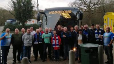 Barrow players catch lift with fans from Dover after bus breaks down ...