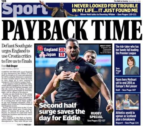 Sunday's sport pages - BBC Sport