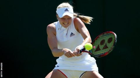 Wimbledon 2018: Britain's Harriet Dart beaten by Karolina Pliskova ...