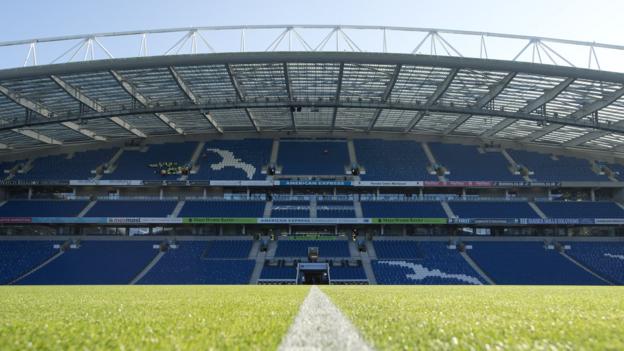 Brighton consider installing safe standing area at Amex Stadium - BBC Sport