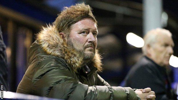Niall Currie watches Ards game as move to Portadown appears likely ...