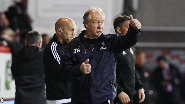 Rangers: Jimmy Nicholl bristles at penalty decision in draw with ...