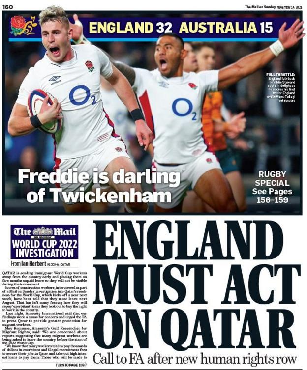 Sunday's back pages - BBC Sport