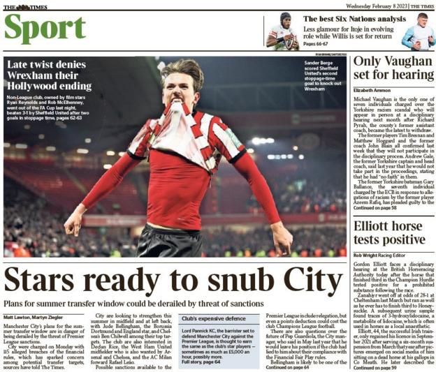 Wednesday's back pages - BBC Sport