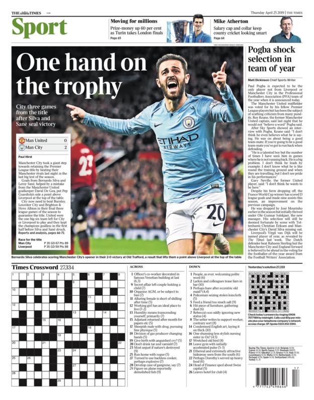 Thursday's back pages - BBC Sport