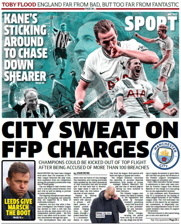 Tuesday's back pages - BBC Sport