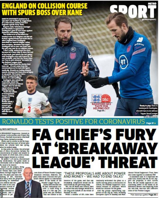 Wednesday's back pages - BBC Sport