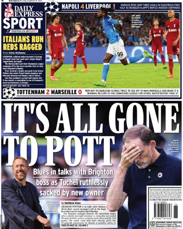 Thursday's back pages - BBC Sport