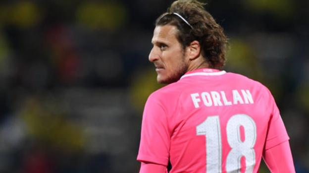 Diego Forlan: Former Man Utd & Atletico Madrid striker retires - BBC Sport