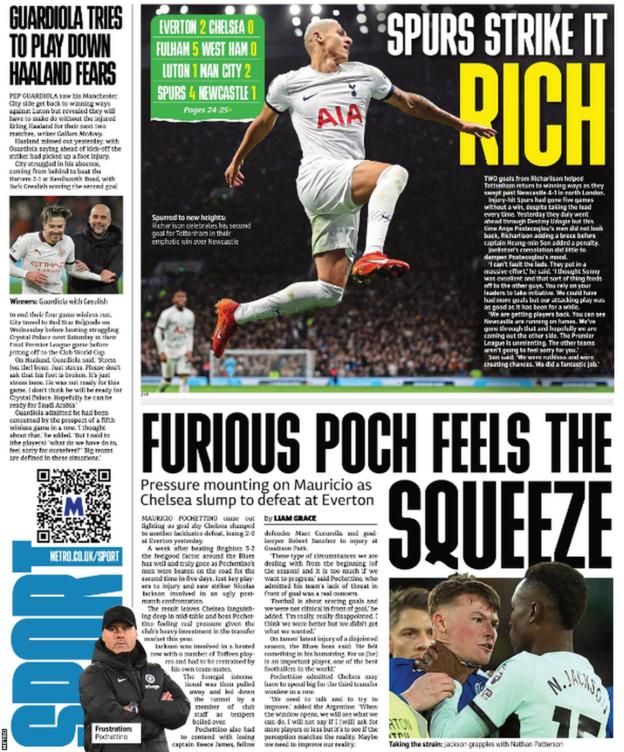 Monday's back pages - BBC Sport