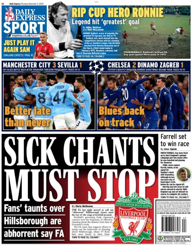 Thursday's back pages - BBC Sport