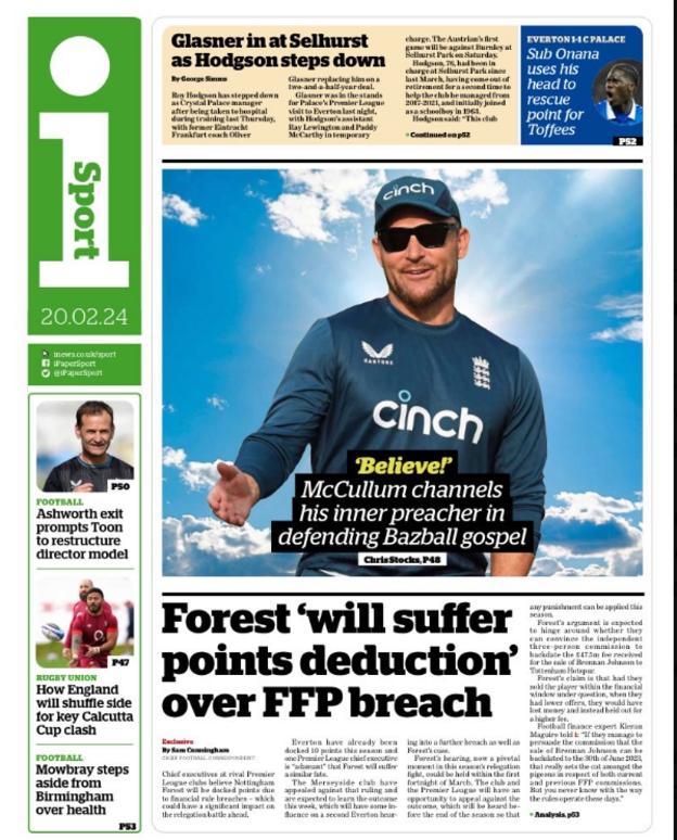 Tuesday's back pages - BBC Sport